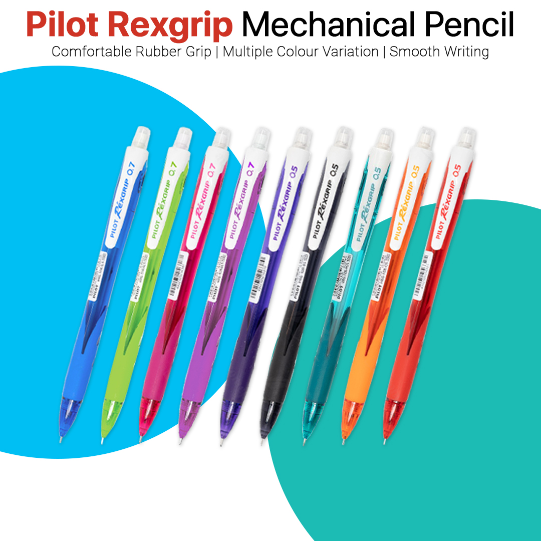 Pilot Mechanical Pencil Rexgrip Pensil Tekan Free Pencil Lead -(1s/Pkt ...