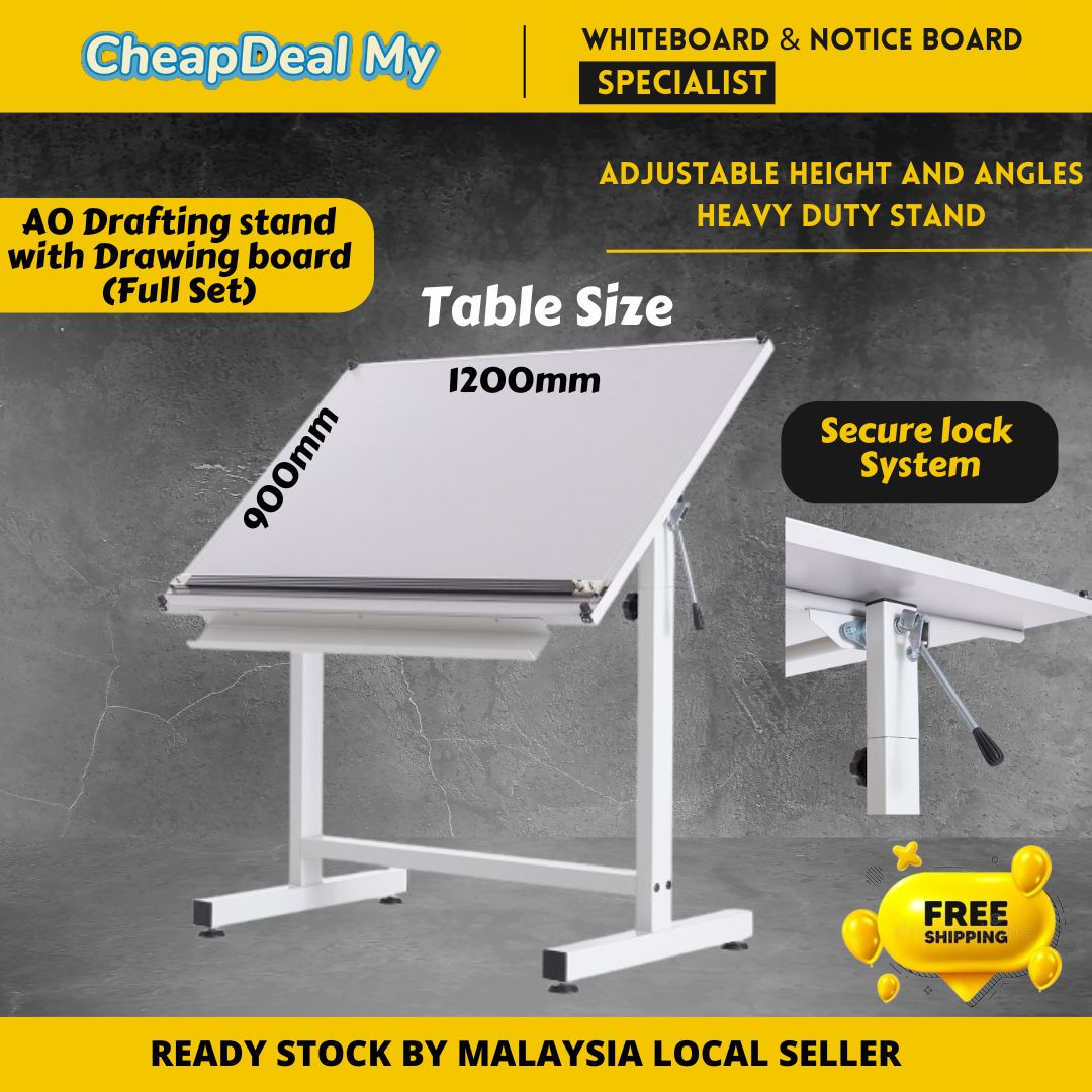 A0 Drafting Stand With Drawing Board Drafting table ( A0 900mm x 1200mm ...