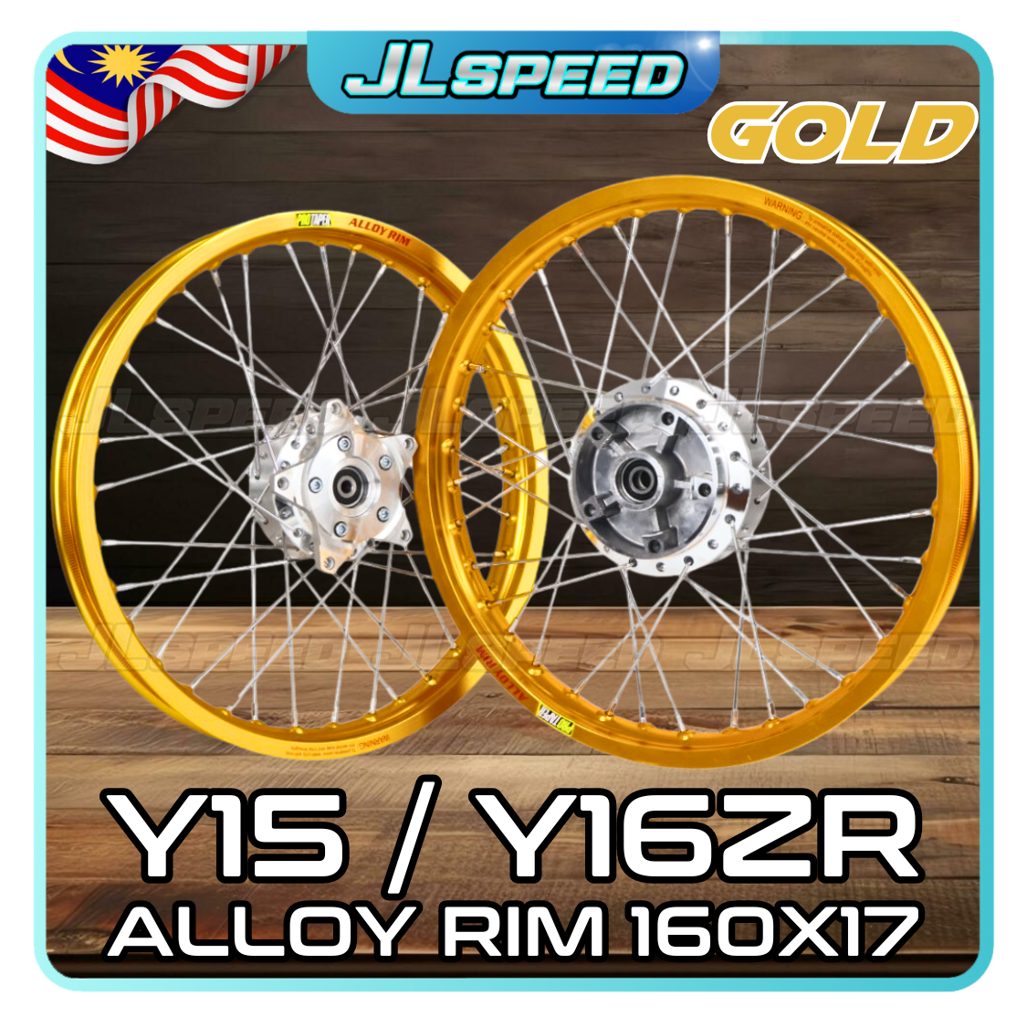 PROTAPER Y15 Y15ZR / Y16 1.60x17 Alloy Rim Hub Lidi Complete Set Pnp (Siap Pasang + Bearing Bush ...