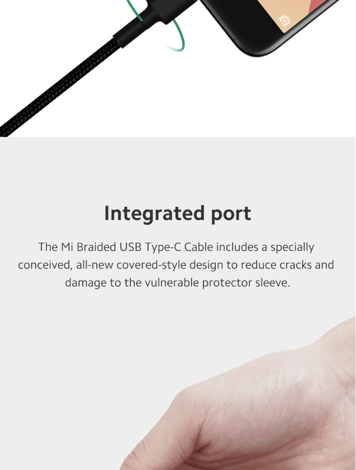 Xiaomi Braided USB Type-C Cable | Tangle-Free Design | Sturdy Structure ...