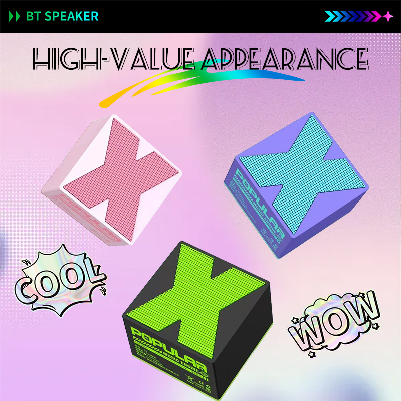 X1 Speaker Portable Bluetooth 5.0 Stereo Surround Mini Desktop Speaker Outdoor Subwoofer ...