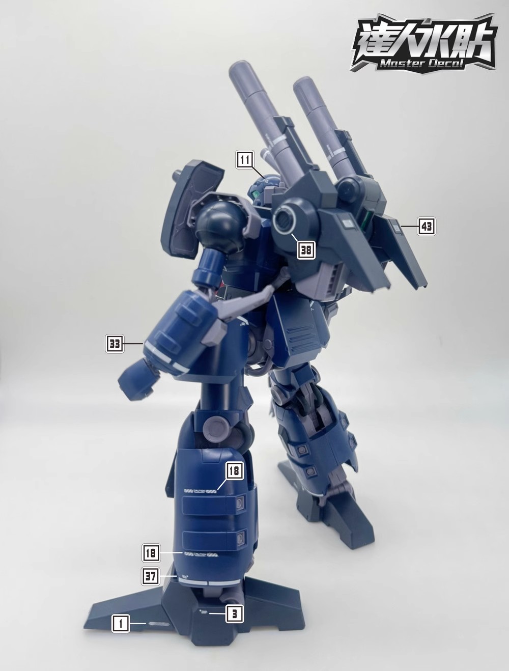 (Master) Waterslide Decal - RE/100 Guncannon Detector (Fluorescent) MSA-005K Model Water 1/100 ...