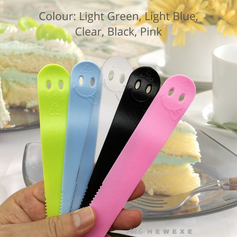 HWx 15 Pieces Plastic Knife for Cake Dessert Mooncake Kuih Pisau Kek ...