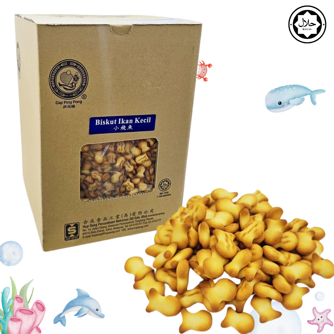 Biskut Timbang Hup Seng Ikan Kecil HALAL (2.8kg) Flying Fish Biscuit ...