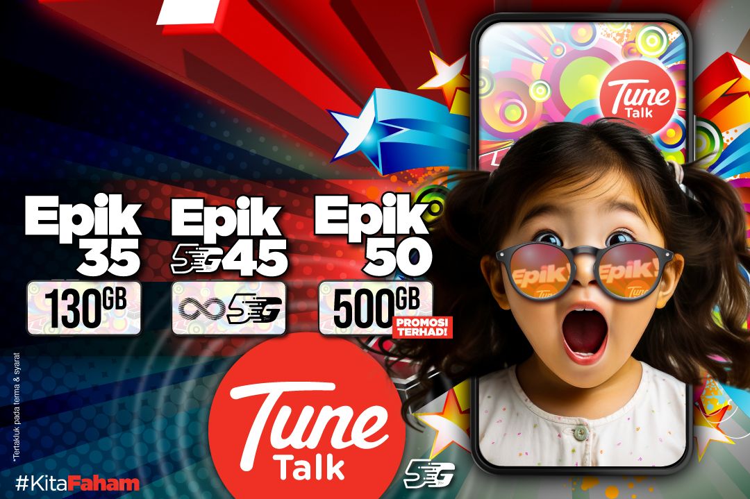 Tune Talk Sim Card Epic Prepaid PLAN UNLIMITED DATA Dan CALL (SELF ...