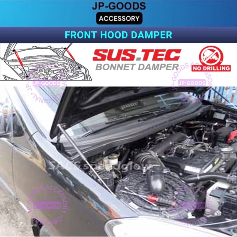 Toyota Innova 2005 - 2015 Sustec Front Hood Damper Bonnet Lifter Gas ...
