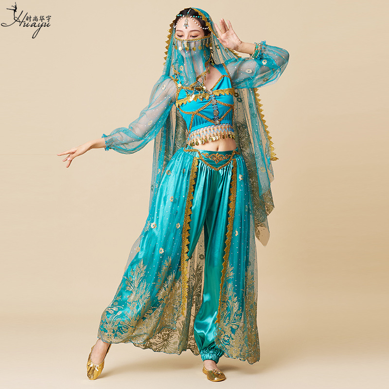MYLITTLELASS Adult Aladdin Jasmine Long Sleeve Blouse Top Pant Hair ...