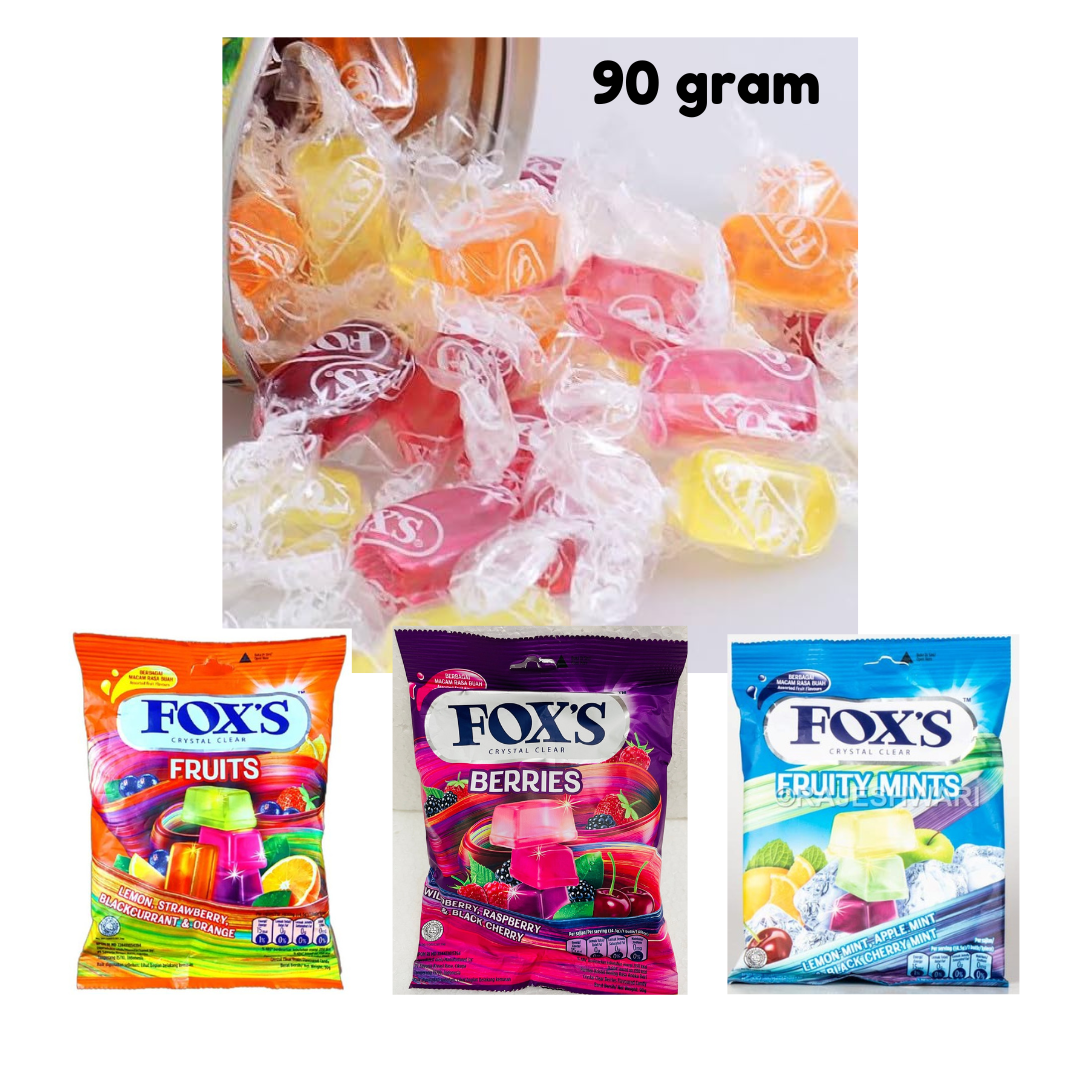 FOX's Crystal Clear 90 g - Fruits | Fruity Mints | Berries | Shopee ...