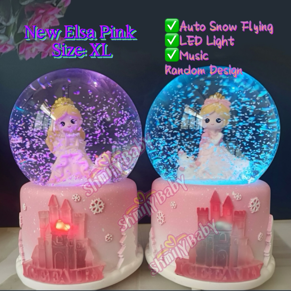 Frozen Elsa Anna Princess Crystal Ball Music Box Musical Elsa Toys ...