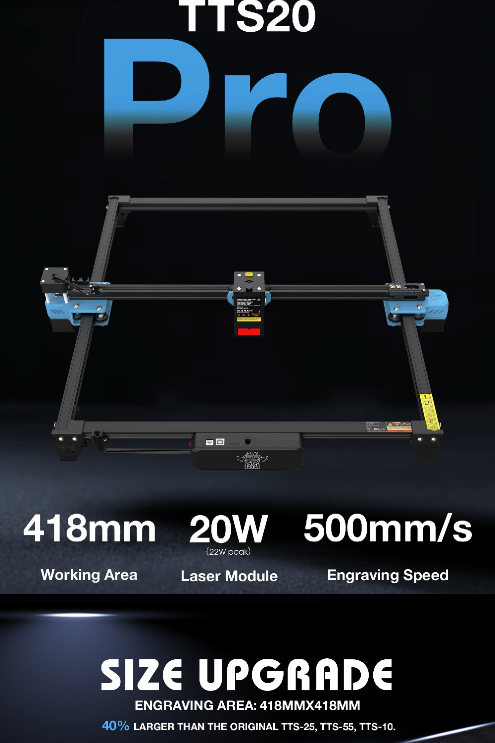 Two Trees TTS Pro Series Laser Engraving TTS 5.5w / 10w / 20w with High ...