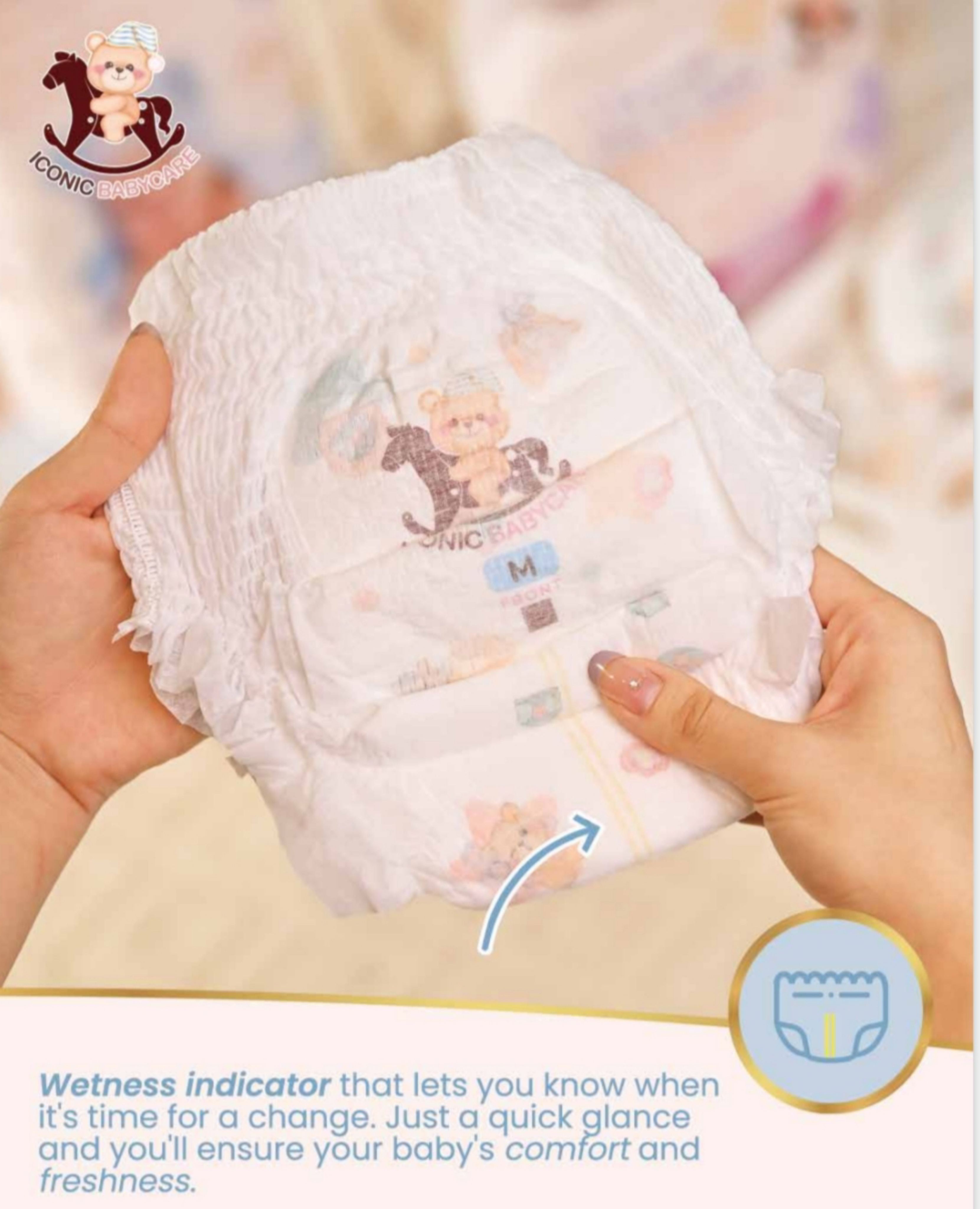 Iconic Babycare Baby Diaper Trial Pack Tape/Pants NB/S/M/L/XL/XXL (2pcs ...