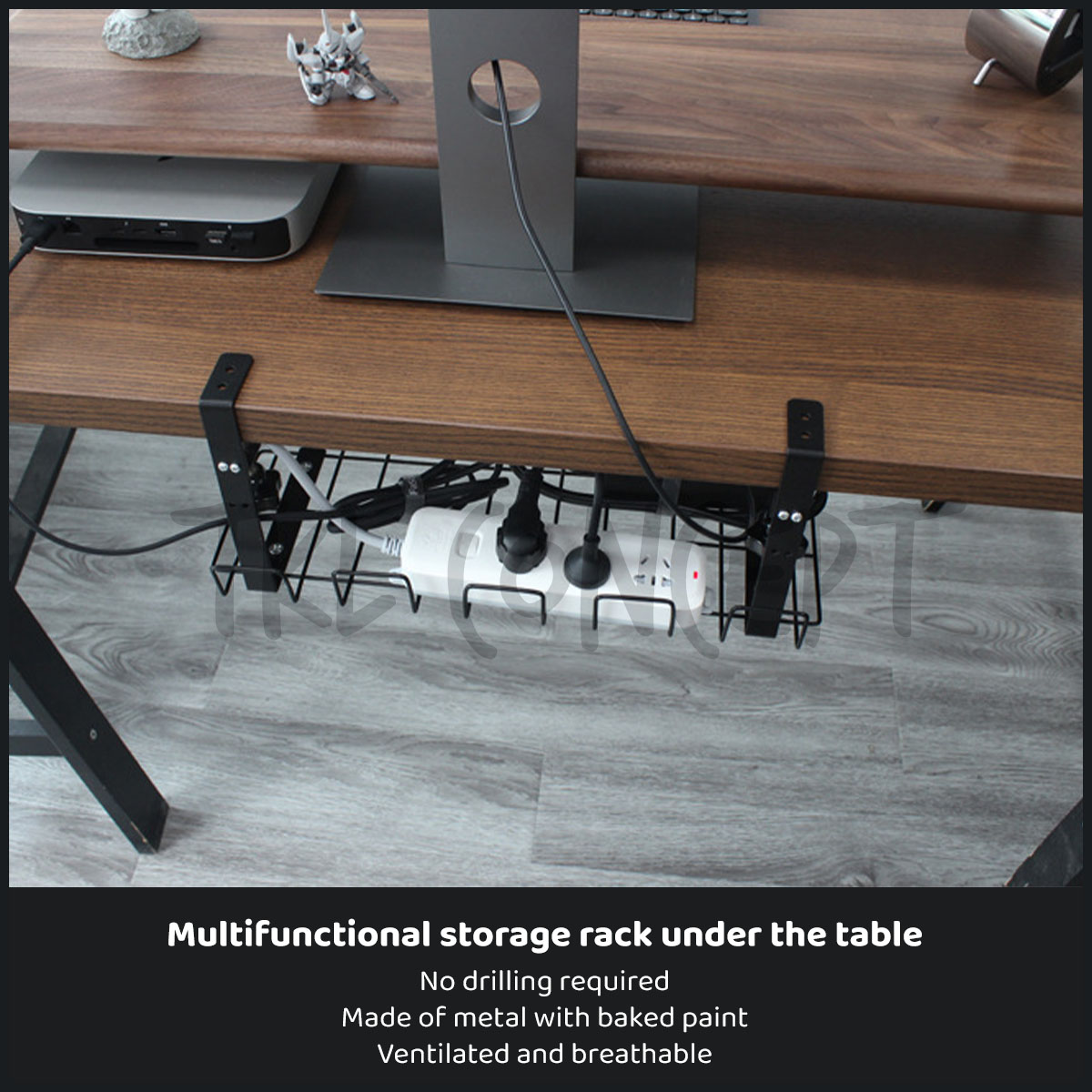 Under Desk Cable Management Wire Organizer Tray Table Pc Cabel Manager ...