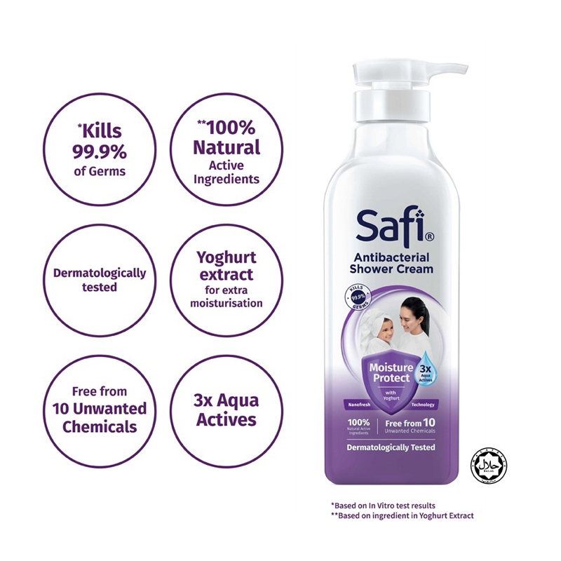 Safi Anti-Bacterial Shower Cream 975g Whitamin C Protect Complete ...