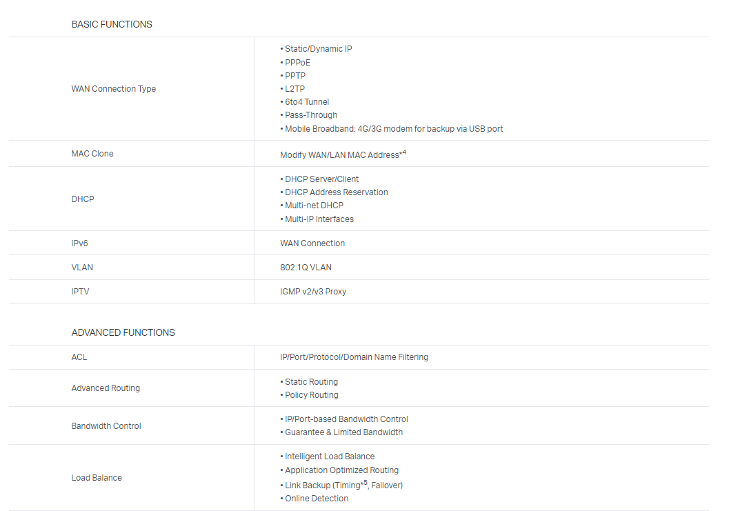 TP-LINK Tplink Omada VPN Router with 8x Network LAN RJ45 Gigabit Port ...
