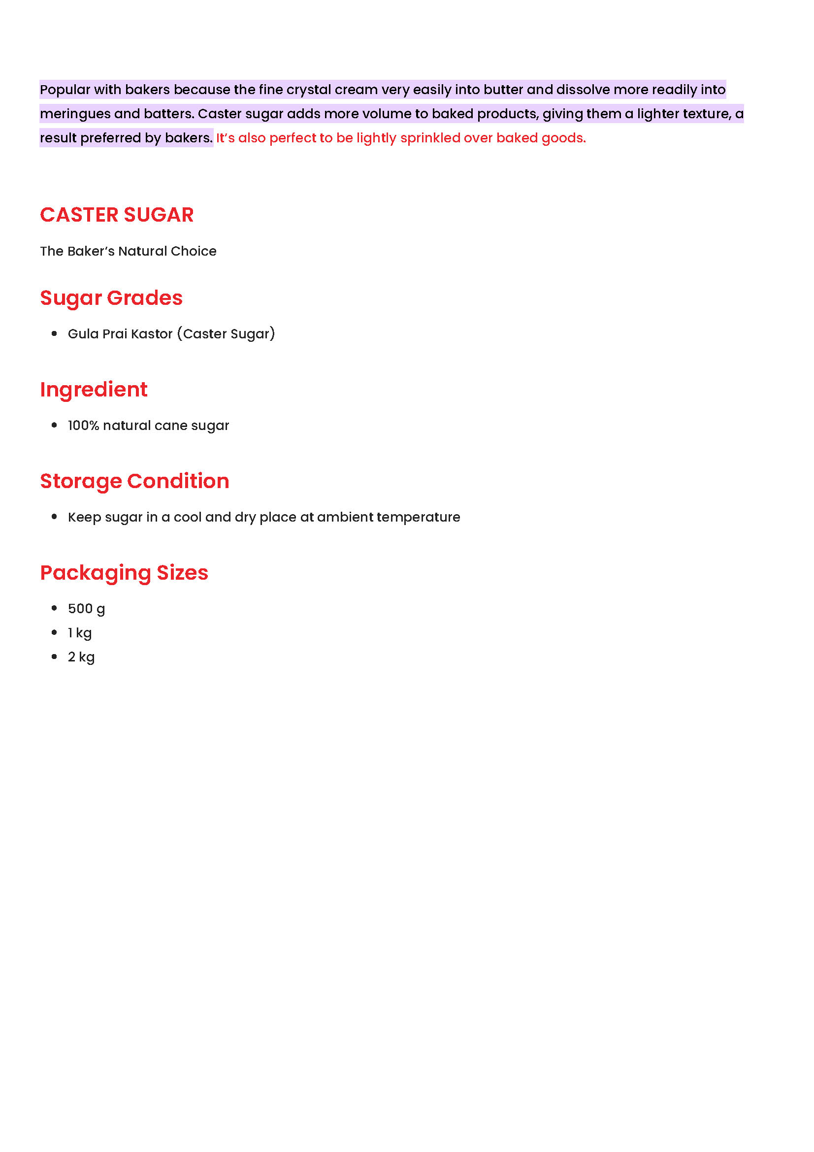 Gula Prai Caster Sugar 500g / 1kg / 2kg | Shopee Malaysia