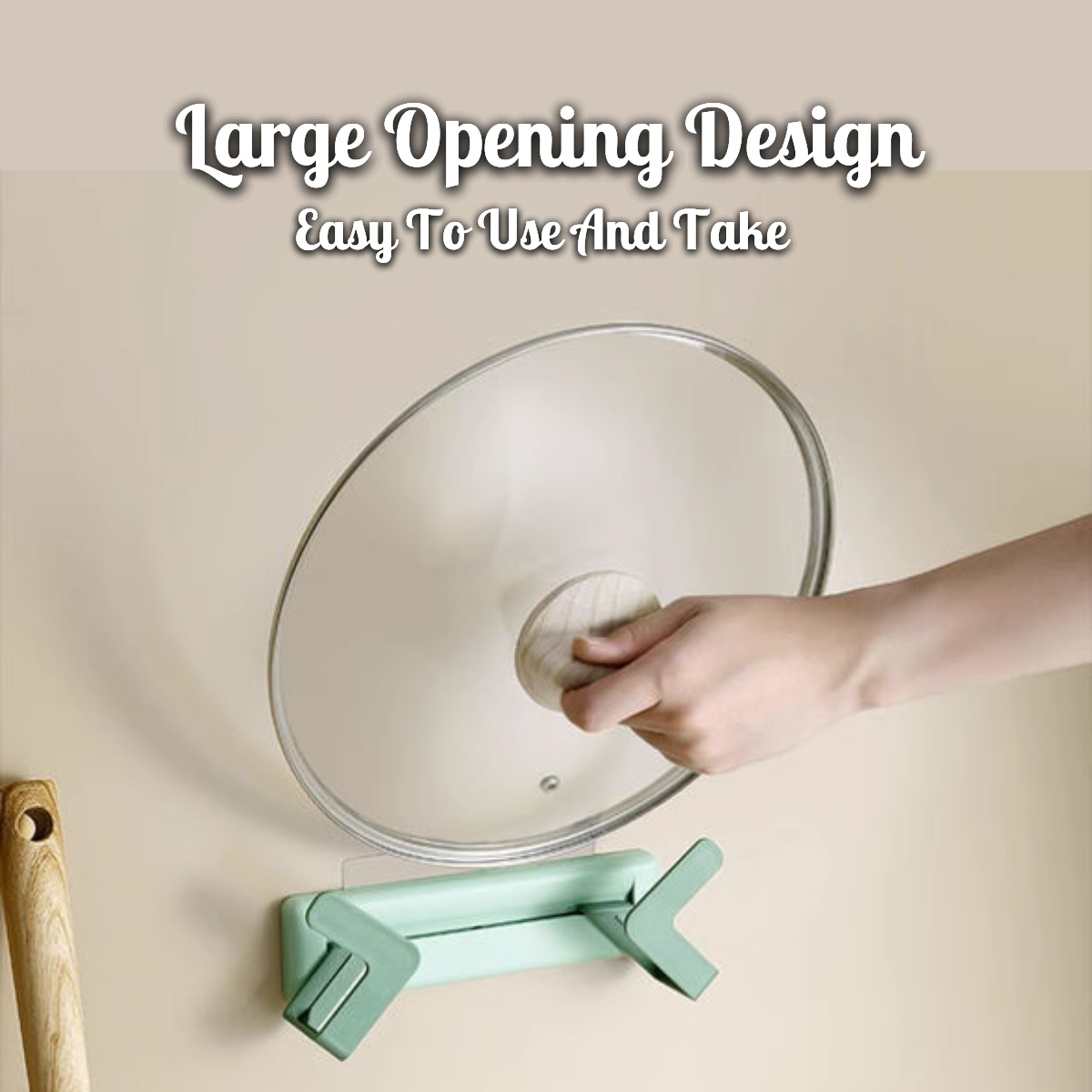 Adjustable Pot Lid Cover Holder Wall-mounted Kitchen Adjustable Pot Lid ...