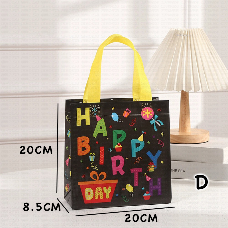 Gift Bag Non Woven Fabric Door Gifts Goodies Bags Happy Birthday Party ...