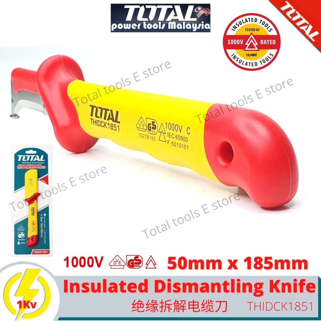 TOTAL 1Kv Insulated Dismantling Knife 185mm 绝缘拆刀 - THIDCK1851 | Shopee Malaysia