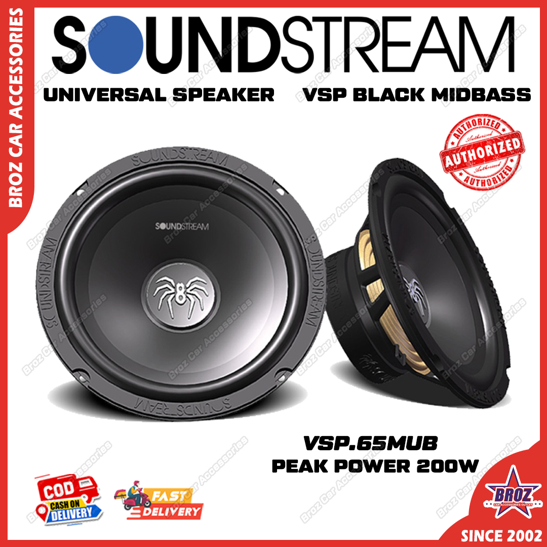100% Original SOUNDSTREAM VSP Black Series 6.5 INCH Universal 2 Way ...