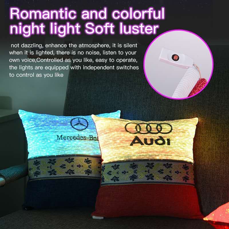 LED Pillow Full Set Car Interior Decorative Fiber-Optic Glowing Light ...