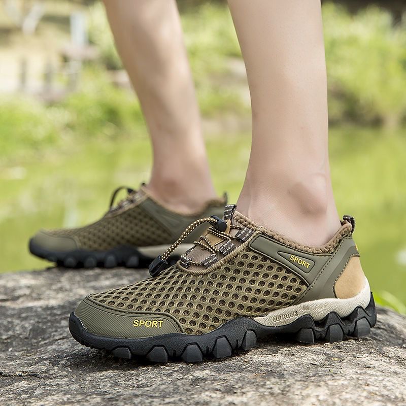 3-1🌟【 Murah Sekali】🌟Men Beach Mesh Hiking Shoes Breathable Anti-Slip ...