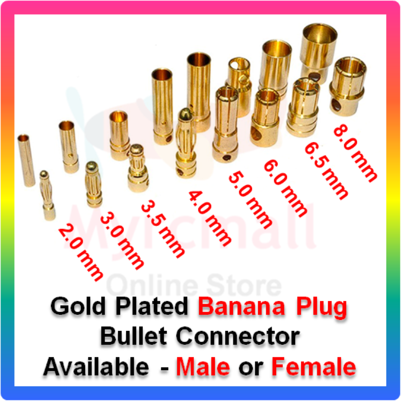 Banana Plug Connector 2.0mm 3.0mm 3.5mm 4.0mm 5.0mm 5.5mm 6.0mm 6.5mm 8.0mm | Shopee Malaysia