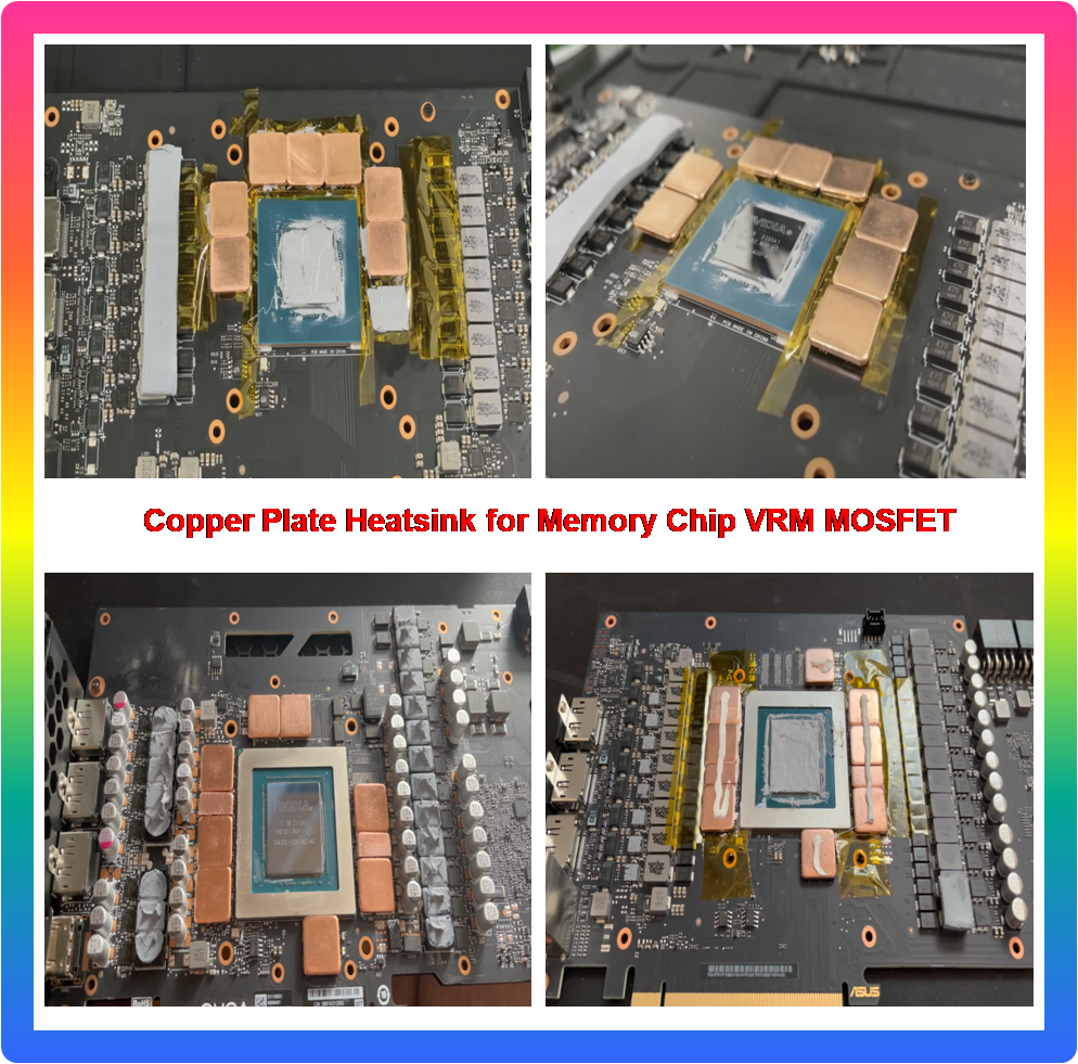 DIY Aluminium Copper Plate Shim Heatsink for PC Laptop Memory Chip VRM ...