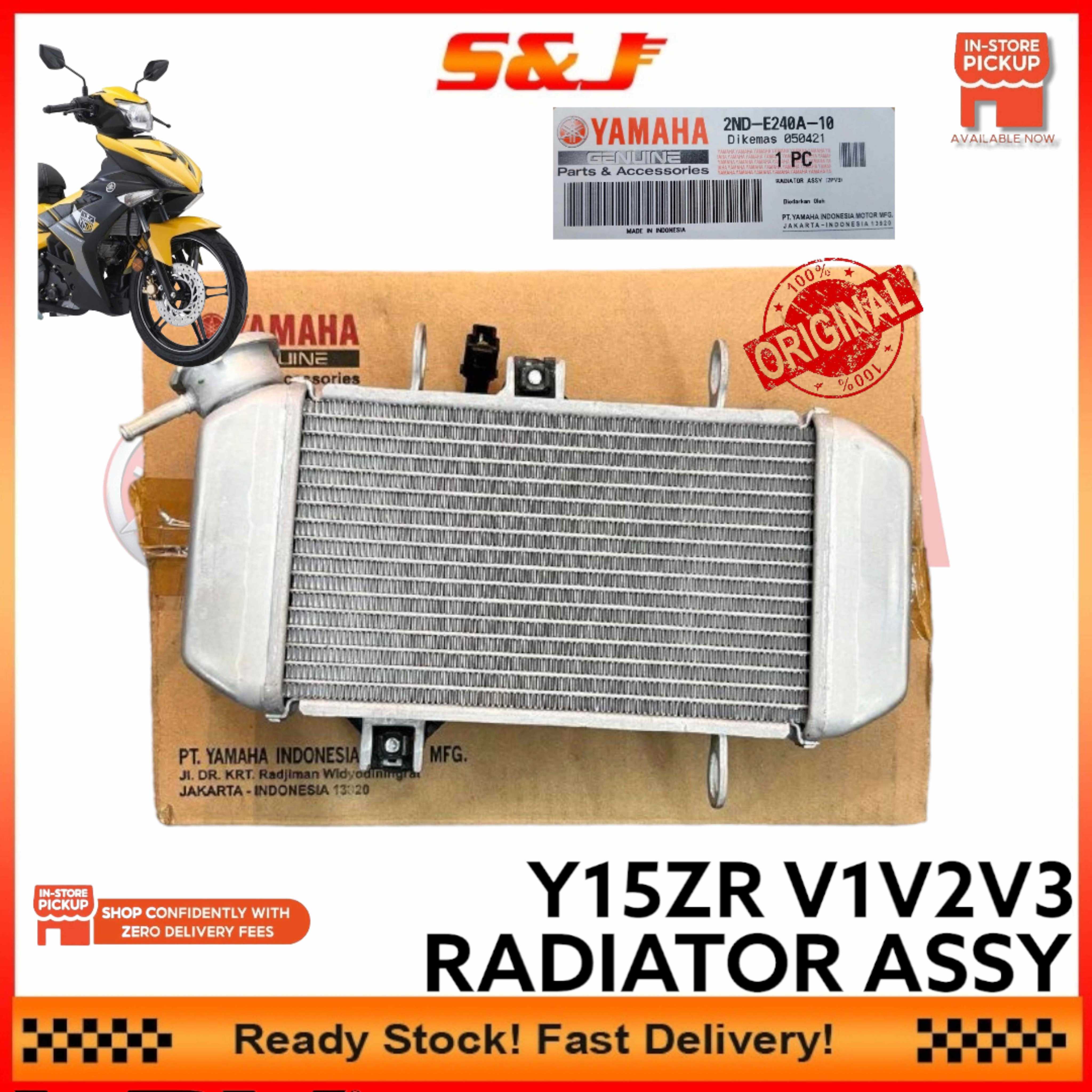 100% ORIGINAL YAMAHA Y15 Y15ZR V1 V2 V3 RADIATOR ASSY WITH RADIATOR FAN ...