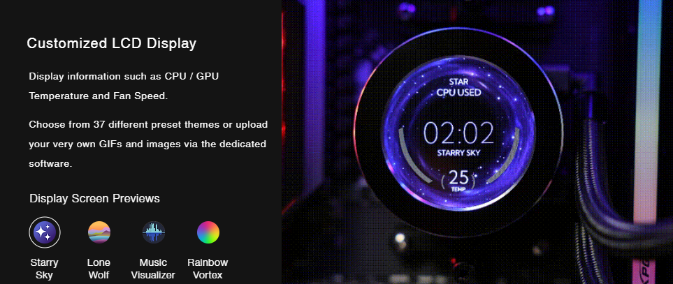 TECWARE Eclipse ARGB LCD 240mm/360mm AIO All In One CPU Liquid Cooler ...