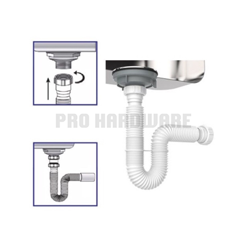Flexible Hose Waste UPVC Drainage Hose in Sink / Outlet for Plumbing ...