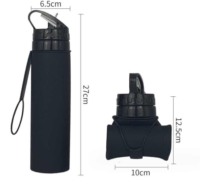 Fold Water Bottle Collapsible botol lipat Silicone Bottle Foldable 折叠水罐 ...