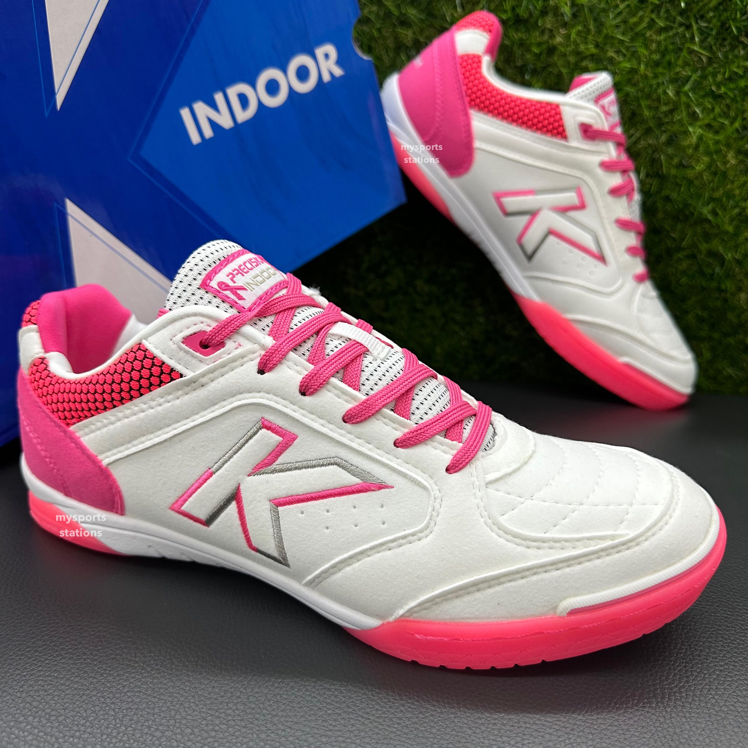 KELME Precision CM 55211-534 (White Pink) Futsal Shoes | Kasut Futsal ...