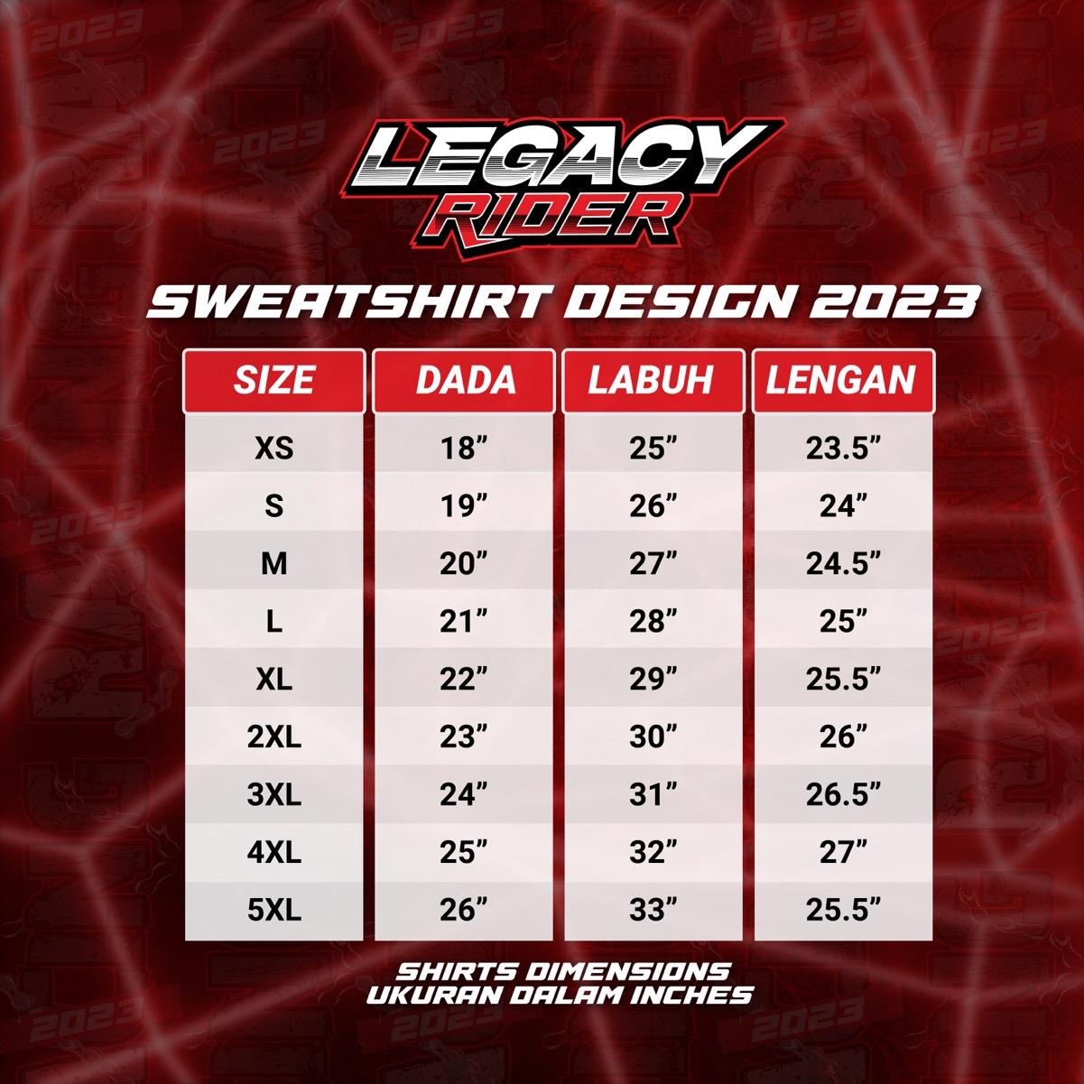 SWEATSHIRT LEGACY RIDER LIMITED 2023 | Shopee Malaysia