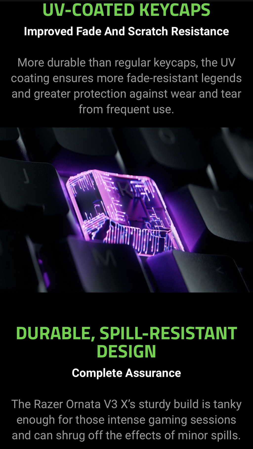 Razer Ornata V3 X - Low-profile Membrane Keyboard with Razer Chroma RGB ...