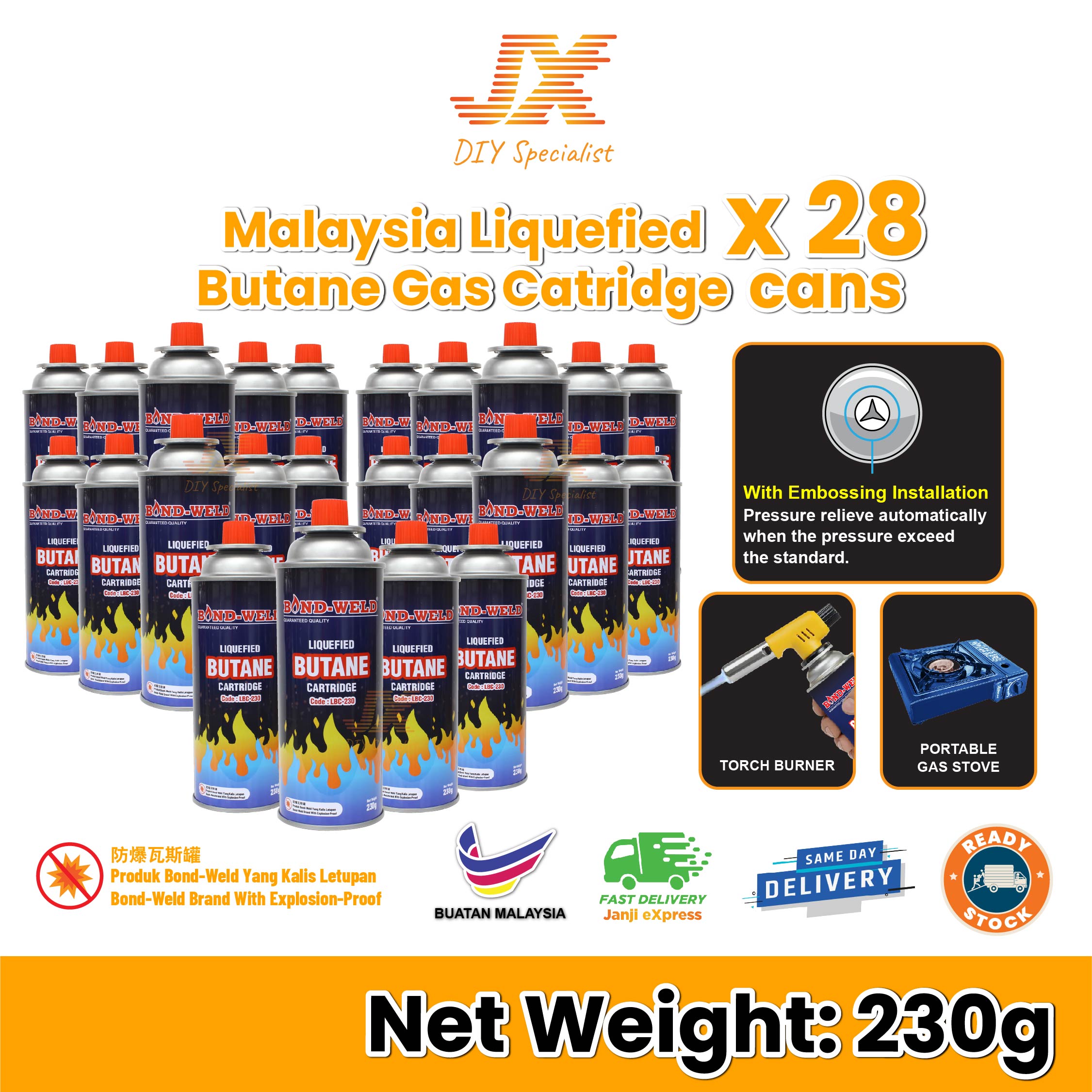 28 Cans Liquefied Butane Gas Cartridge Gas Bottle Gas Torch Gas Tin ...