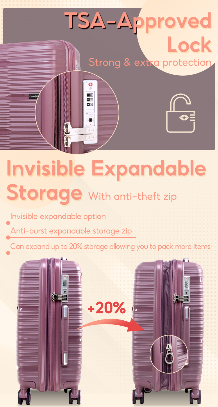 Case Valker Signature Thena 20" Unbreakable Polypropylene Suitcase ...