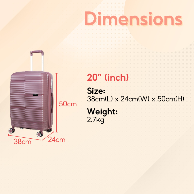 Case Valker Signature Thena 20" Unbreakable Polypropylene Suitcase ...