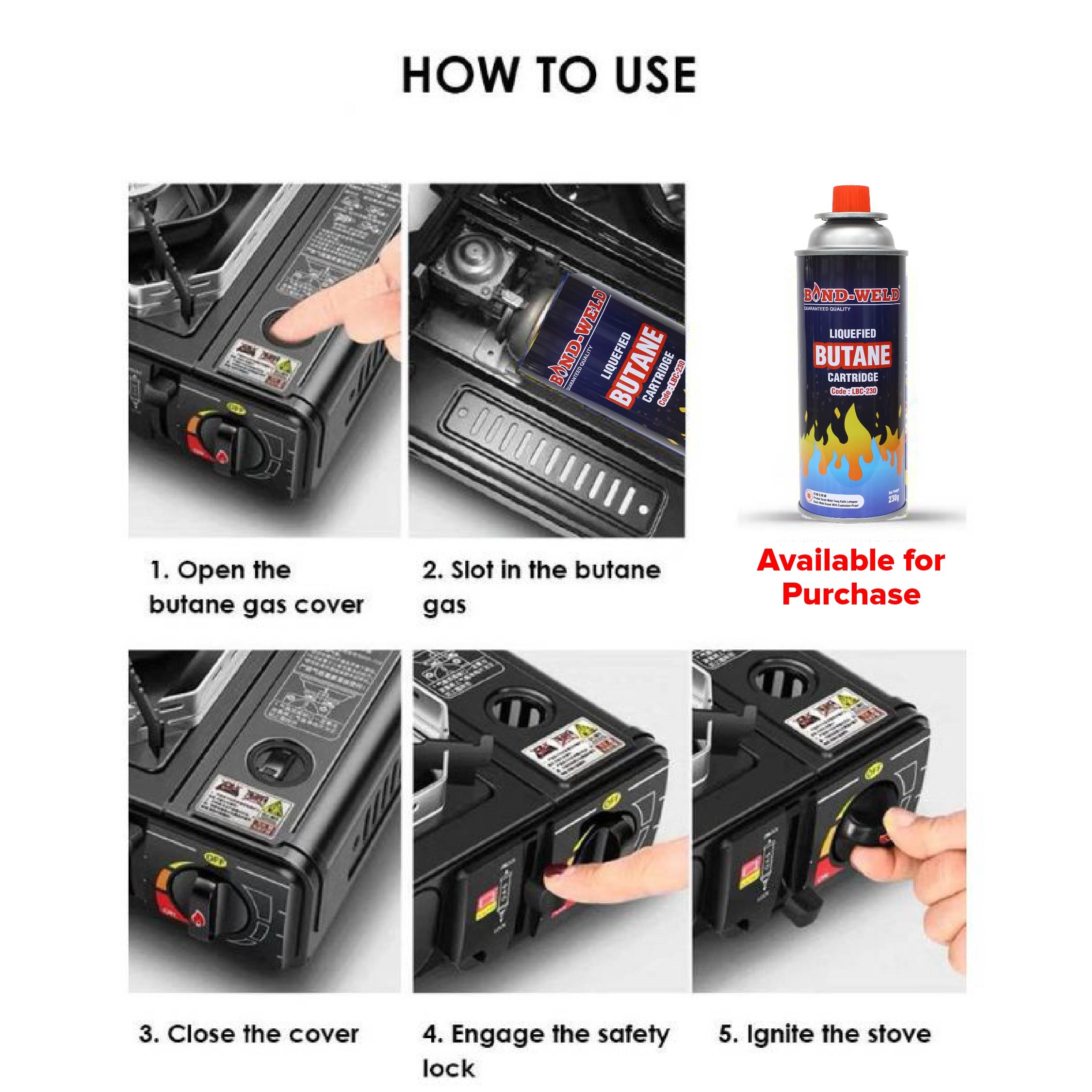Liquefied Butane Gas Cartridge 230g 4 bottle Gas Tin Gas Dapur Gas ...