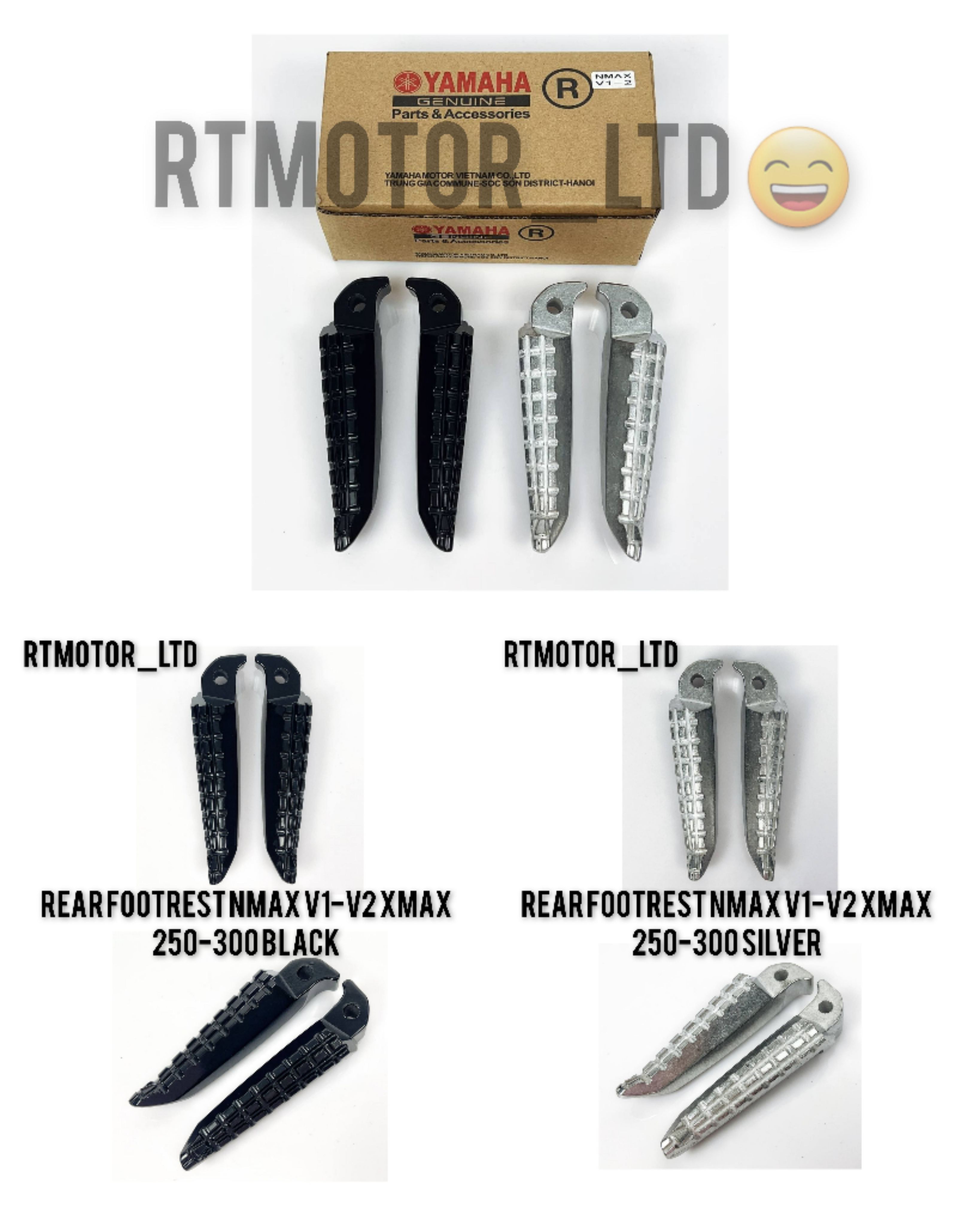 YAMAHA NMAX V1 V2 XMAX 250-300 REAR FOOTREST SET PEMIJAK KAKI BEKALANG ...