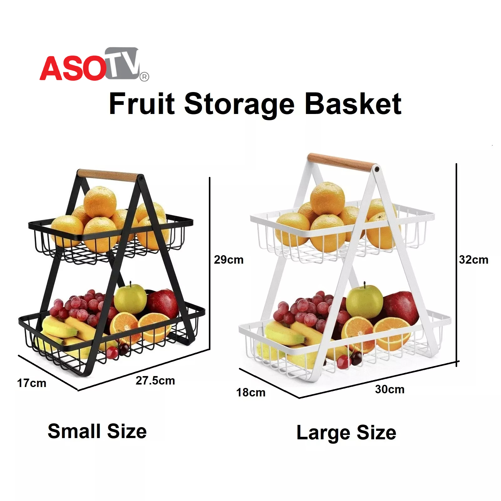 ASOTV® 2 / 3 Tier Rak Bawang Onion Storage Basket Fruit Basket Bekas ...