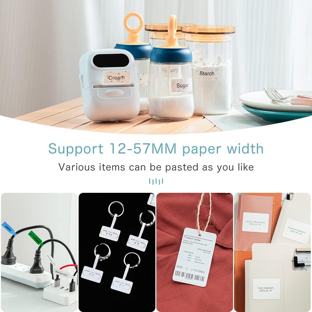 P50 Bluetooth Label Printer Sticker Machine Maker Inkless Portable ...