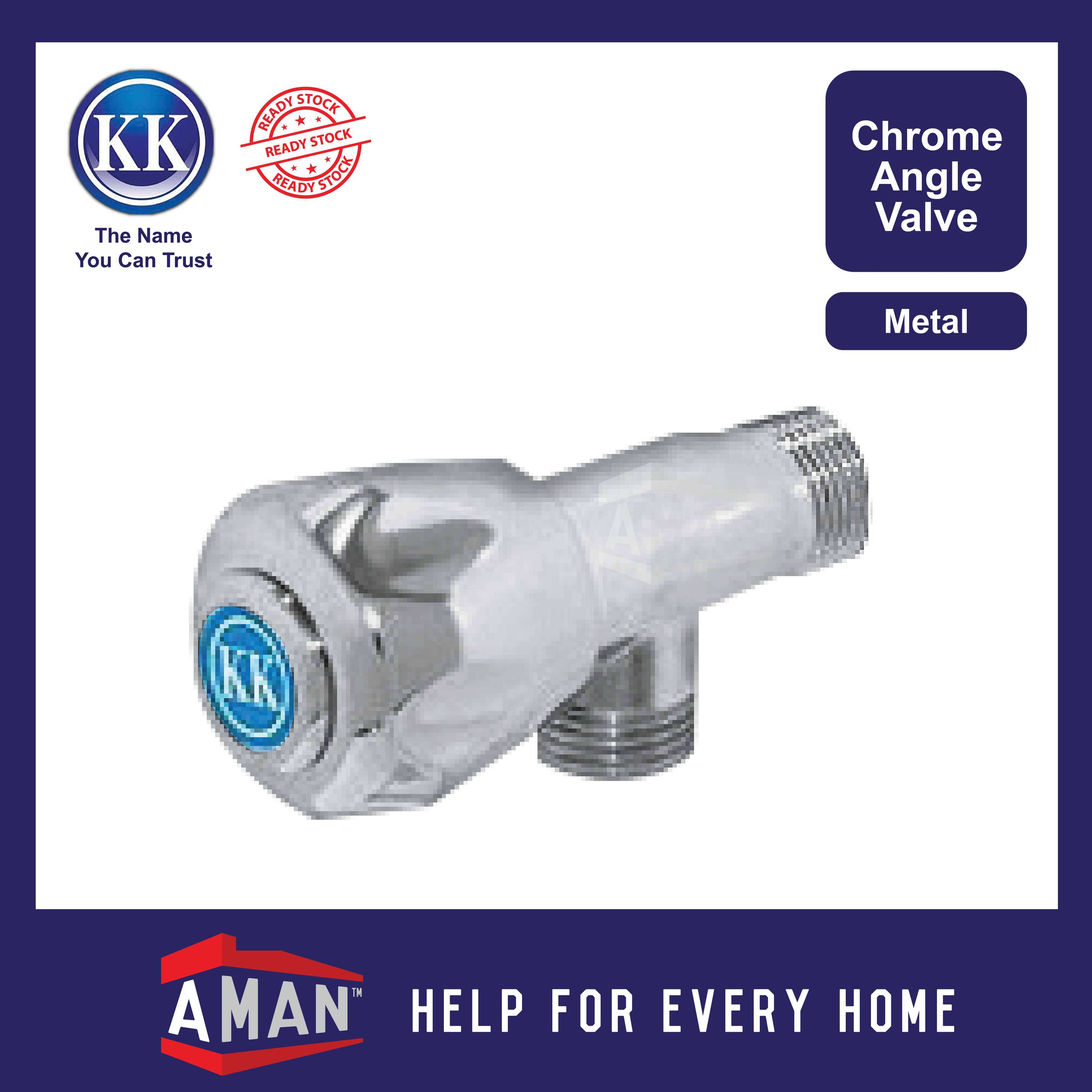 KK BRAND Chrome Angle Valve Brass Stopcock Shower Stopcock Valve Stop ...