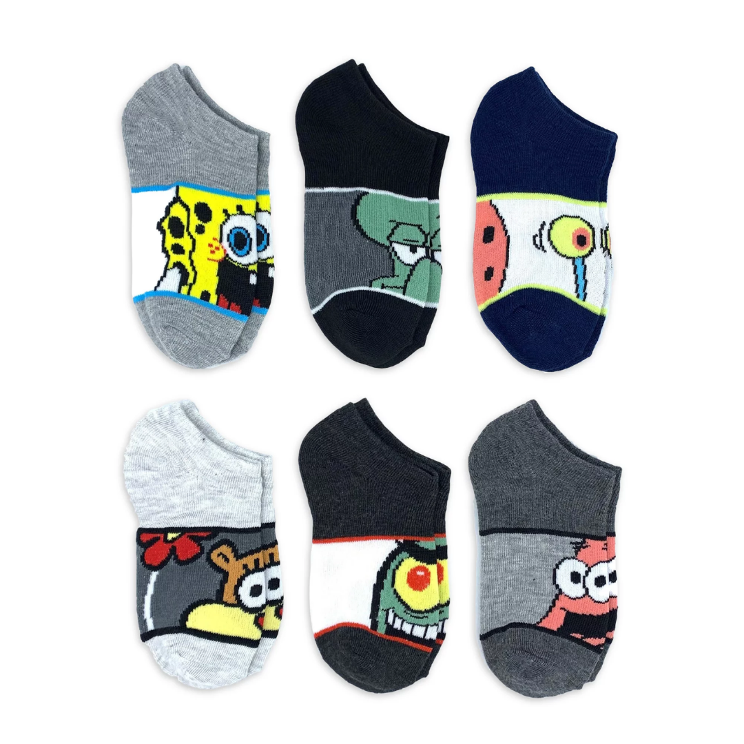 ️SPONGEBOB ️ 6-Pair Nickelodeon Spongebob Squarepants Patrick Squidward Gary Sandy Plankton Cute ...