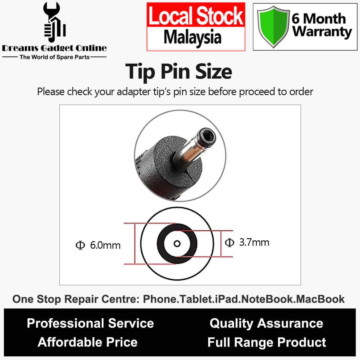 ASUS ROG 150W 20V 7.5A 6.0*3.7mm Genuine DC Power Adapter Charger for ...