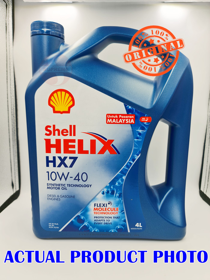 S2U Original Engine Oil Shell Helix HX7 10W40 Semi Synthetic Proton ...