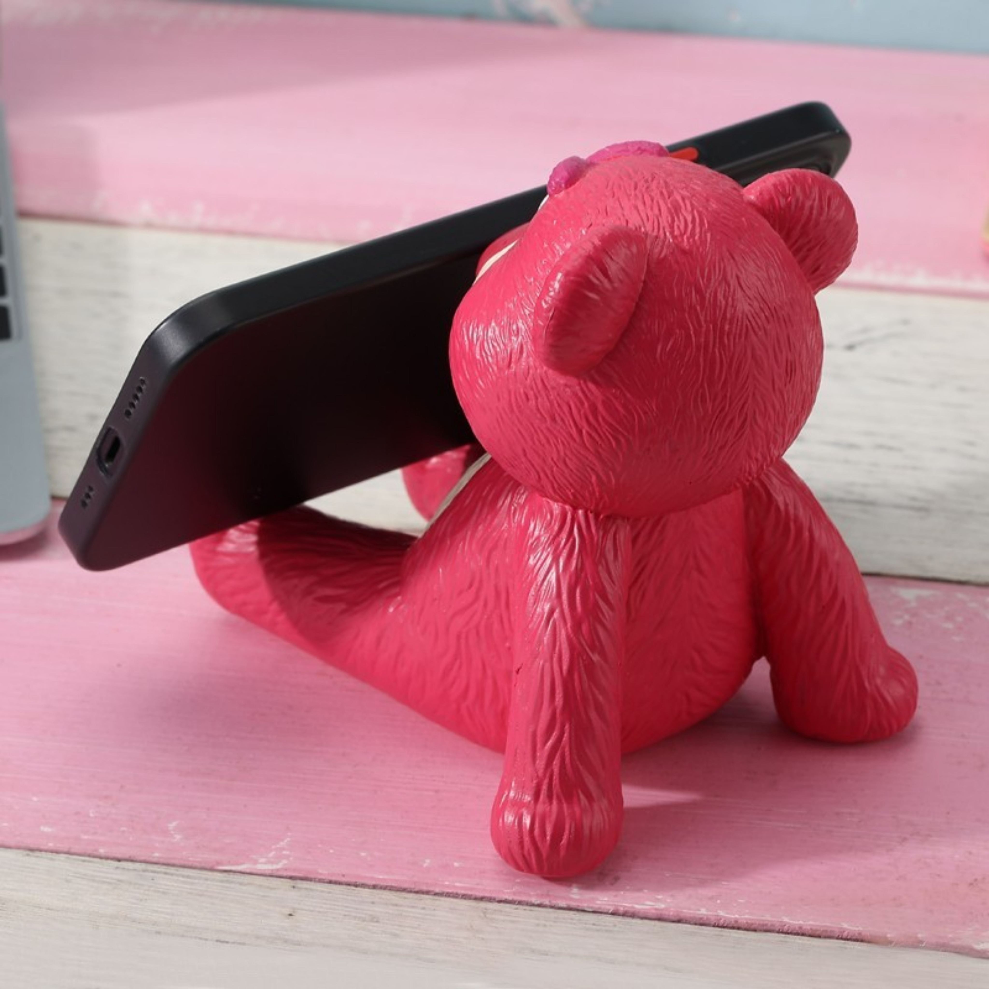 Strawberry Bear Mobile Phone Holder Phone Stand Lotso Phone Holder ...