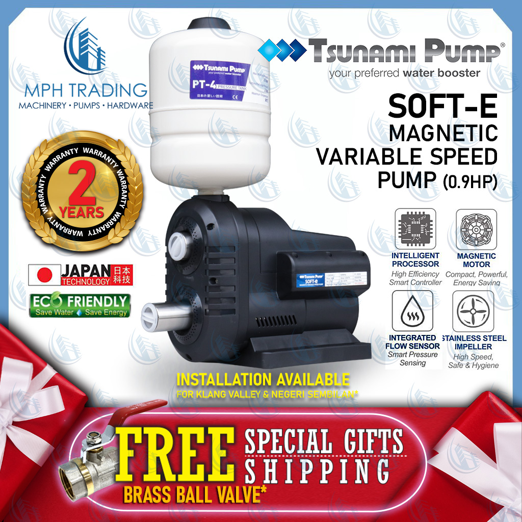 Tsunami Soft-E Magnetic Variable Speed Water Pump with PT-4 Pressure ...