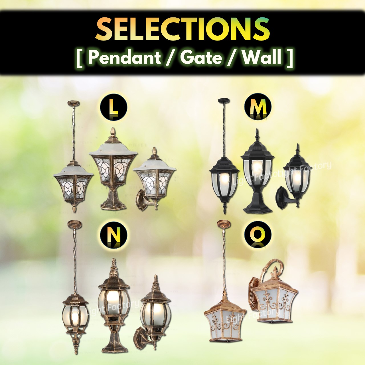 [READY Stock] Decorative Outdoor Lamp Gate Light Wall Light Pendant ...