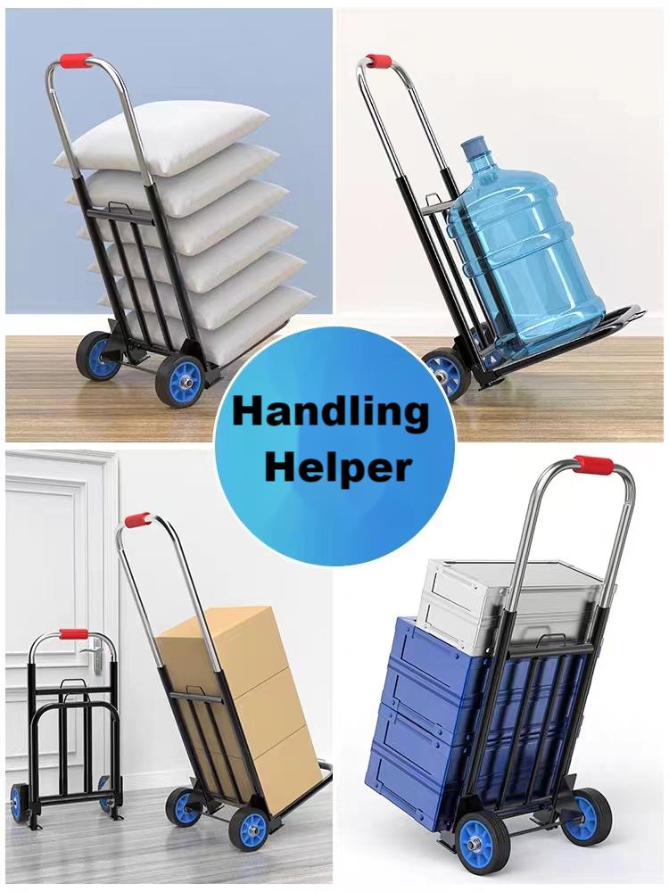 Foldable Trolley Extendable Hand Truck Carrier Trolley Luggage Cart ...