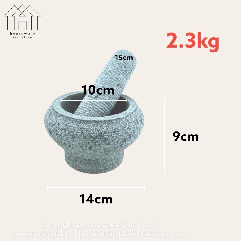 Stone Mortar And Pestle Set | Lesung Batu 14cm /16cm石臼 | Shopee Malaysia
